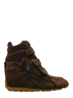 NAKED WOLFE Element Croc-effect Suede Sneakers