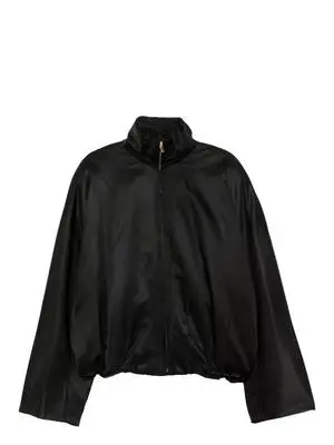 Carven Satin-finish Zip-up Jacket - Black