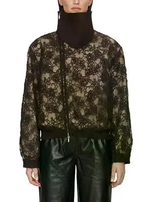 CHRISTOPHER ESBER Mahara Lace High-neck Bomber Jacket