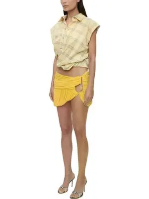 Christopher Esber Plaid Sleeveless Shirt - Yellow