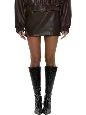 CHRISTOPHER ESBER Alfie Leather Mini Skirt