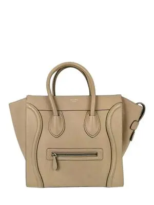Celine Mini Luggage Tote Bag - Neutrals