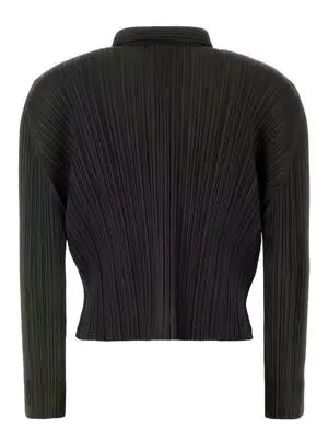 Issey Miyake Pleated Zip-up Jacket - Grey
