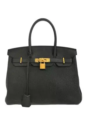 Hermès 2016 30 Togo Birkin Tote Bag - Black