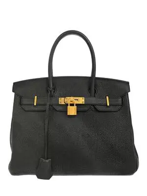 Hermès 2016 30 Togo Birkin Tote Bag Black