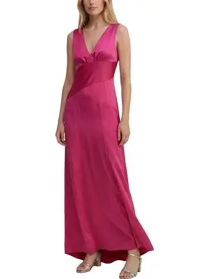 MARCO GABRIELLI ATELIER V-neck Sleeveless Maxi Dress
