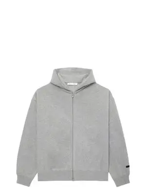 Fear Of God 90s Relaxed Zip-up Logo-embossed Hoodie - Grey