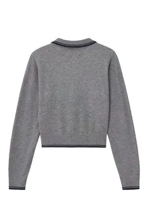 CHOCOOLATE Logo-patch Tipped Cardigan