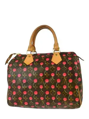 LOUIS VUITTON 25 Speedy Monogram Cherry Tote Bag - Brown