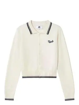 CHOCOOLATE Logo-patch Tipped Cardigan