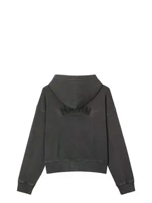 Izzue Logo-embroidered Zip-up Hoodie - Grey
