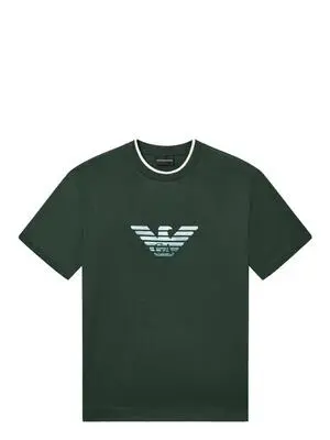 Emporio Armani Eagle Logo Embroidered T-shirt - Green