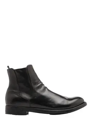 Officine Creative Side Zip Ankle Boots - Black