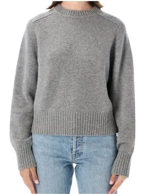 Extreme Cashmere Please Cropped Knitted Sweater - Grey