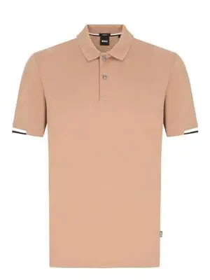 Hugo Boss Rubberized Logo Regular-fit Polo Shirt - Nude