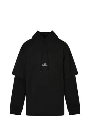 BALENCIAGA Balenciaga Layered Logo Hoodie