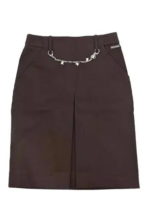 CELINE Triomphe Chain-link Pleated Skirt