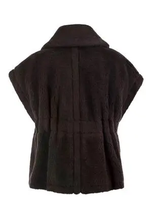 MAX MARA Belted Shearling-effect Cape
