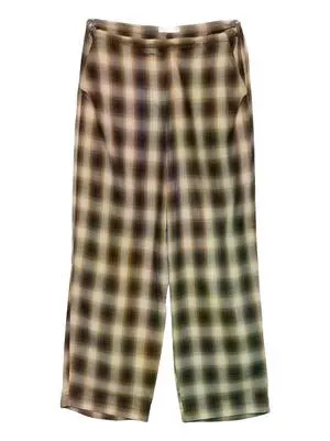 CO Plaid-check Drawstring-waist Trousers