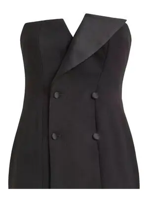 P.a.r.o.s.h Double-breasted Strapless Fitted Maxi Dress - Black