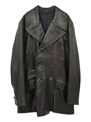 GUCCI Double-breasted Leather Jacket