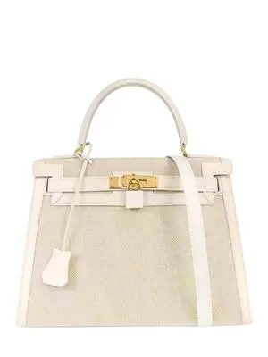 Hermès 1996 28 Kelly Sellier Tote Bag Neutrals