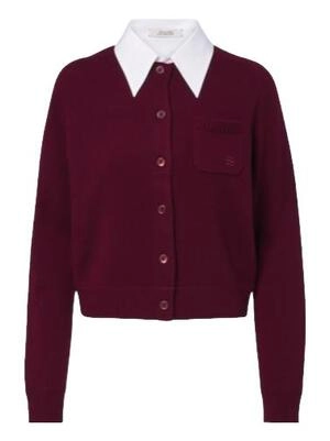 Dorothee Schumacher Ribbed Single-breasted Knit Top - Wine Red