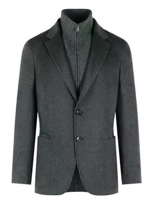 Zegna Dark Mélange Oasi Cashmere Jacket - Grey