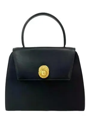 Celine 1990-2010 Calfskin Star Ball Top Handle Bag Satchel Black
