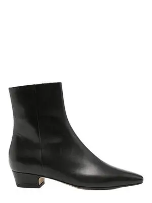 AeydĒ Pointed-toe Leather Boots - Black