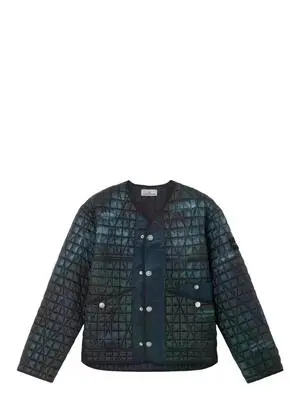Stone Island Quilted Garment-dyed Jacket - Black