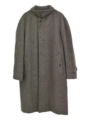 Burberry Button-fastening Wool Single-breasted Coat - Grey
