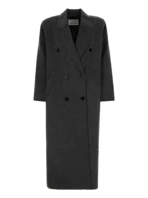 THE FRANKIE SHOP Nikola Double-breasted Coat - Grey