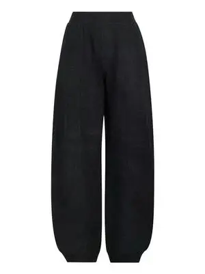 Max Mara Wool And Cashmere Jogging Trousers Dark Grey - Black