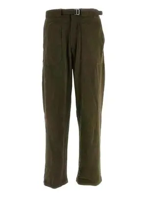 PAS NORMAL STUDIOS Off-race Belted Corduroy Trousers - Green