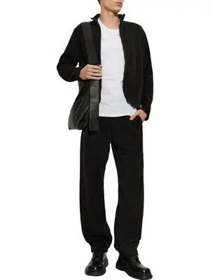 POST ARCHIVE FACTION Ribbed Stand-collar Jacket - Black