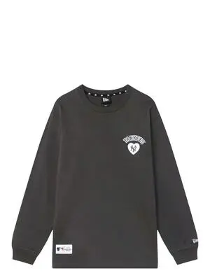 New Era Logo-print Long-sleeve T-shirt - Grey