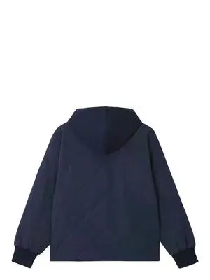 CHOCOOLATE Quilted Hooded Jacket - Blue