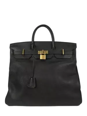 Hermès 1995 Haut A Courroies 45 Tote Bag - Black