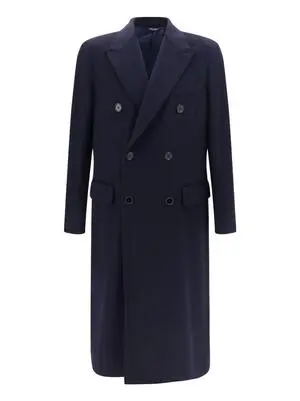 Dolce & Gabbana Dolce Gabbana Double-breasted Long Coat - Midnight Blue