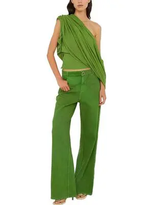 CHRISTOPHER ESBER Alba Draped One-shoulder Top