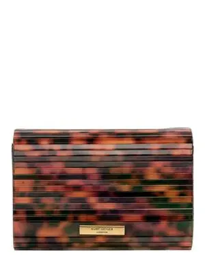 Kurt Geiger Party Eagle Tortoiseshell-effect Clutch Bag - Brown
