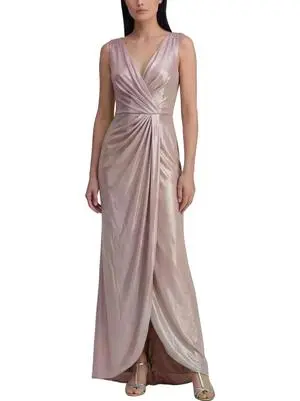 MARCO GABRIELLI ATELIER Draped V-neck Maxi Dress