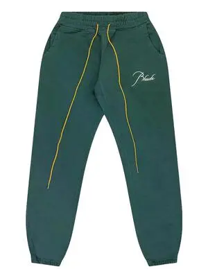 Rhude Drawstring Terry Sweatpants Green