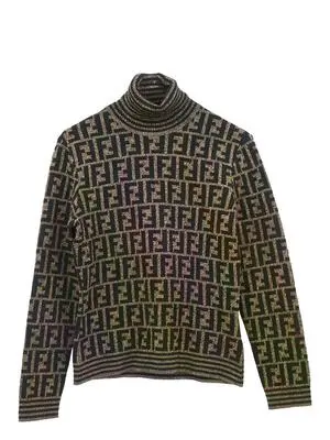 Fendi Zucca Roll-neck Sweater - Brown