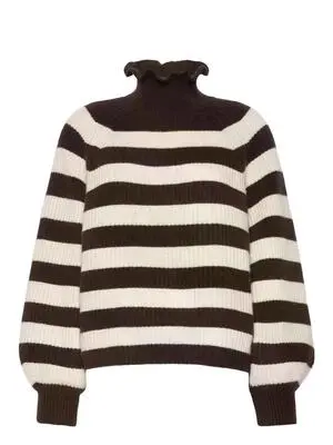MAX MARA Relaxed-cut Wool-and-cashmere Sweater - Dark Brown