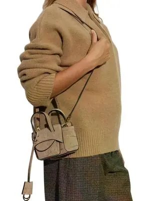 HIDESINS Crocodile-effect Leather Mini Bag - Neutrals