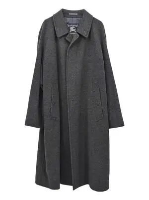 Burberry Wool Single-breasted Coat - Grey