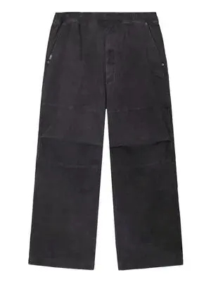 Izzue Corduroy Panelled Wide-leg Trousers Grey