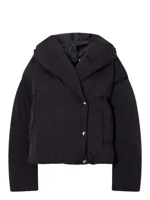 Sportmax Vodka Hooded Cropped Shell Down Jacket - Black